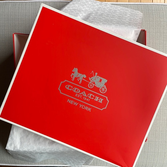 Coach | Accessories | Coach Red Large Gift Box With Tissue Paper And ...